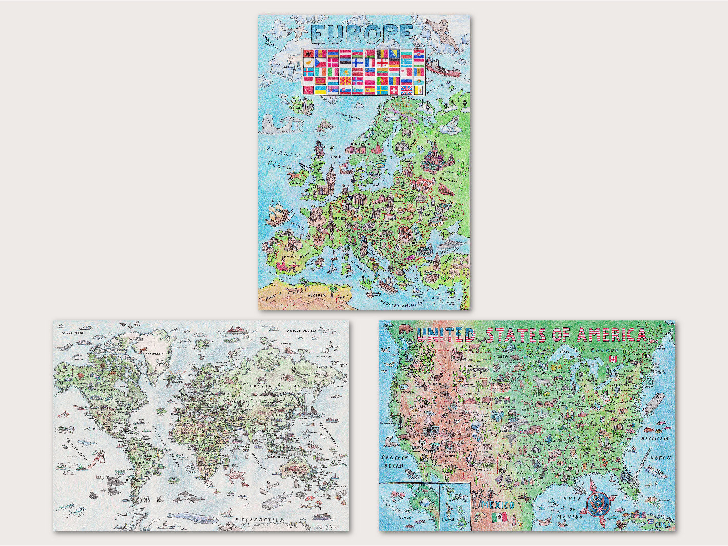 Maps Trilogy - 3 Puzzle Bundle
